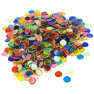 Royal Bingo Card and Chips Expansion Pack for 100 People - 100 Playing Cards, 1,000 Mixed Bulk Bingo Chips Translucent Colors