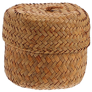 Cabilock Flower Basket Camping Storage Containers Storage Baskets Storage Bins for Pantry Baskets for Storage Woven Storage Seagrass Belly Basket Gift Packing Baskets Gift Box Egg