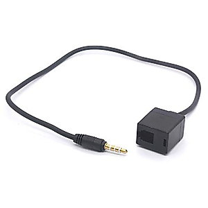 PIIHUSW RJ9 to 3.5mm Headset Cable Adapter - 3.5mm Male to 4P4C RJ9/RJ10 Female Convert RJ9 Headphone to Android Smartphones 40CM
