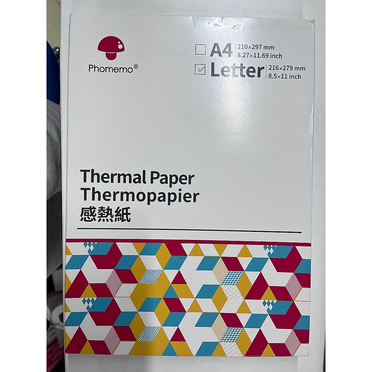 Phomemo US Letter Thermal Paper, Advanced Thermal Printing, Phomemo Thermal Paper for M08F-Letter, Brother PocketJet PJ762/PJ763MFi, HPRT MT800/MT800Q Printer, Size 8.5" x 11", 100 Sheets