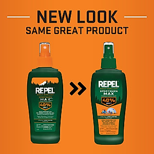 Repel Insect Repellent Sportsman Max Formula (2 Pack), Repels Mosquitoes, Ticks and Gnats, Effective Long-Lasting Protection, 40% DEET (Pump Spray) 6 fl Ounce
