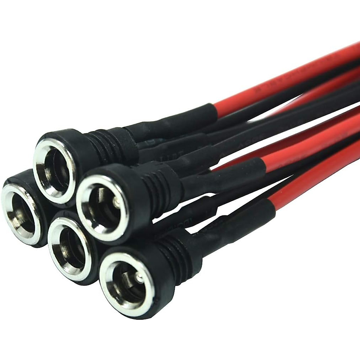 5Pcs 5.5mm x 2.1mm DC Power Supply Jack Socket Female Panel Mount Connection,dc-022B dc Jack with Wires