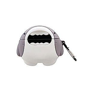 XBS-Better Compatible with Sony WF-1000XM4 Case, Shark Case for 2021 Earbuds Men Kids Teens Boys Soft Silicone Keychain Accessories