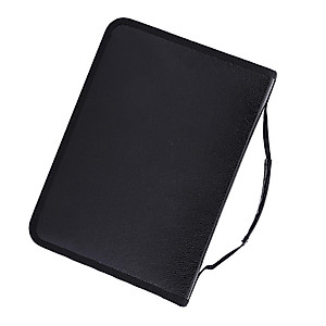 150 Slots Colored Pencil Case,Deluxe PU Leather Fabric Large Capacity Gel Pens Watercolor Pencils Holder Organizers Bag with Zipper,Handle (black)