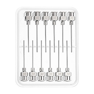 PATIKIL Blunt Tip Dispensing Needle 20G, 12 Pcs 1 Inch Stainless Steel Liquid Dispenser Needles with Lure Lock for Refilling Liquid Inks Adhesives Glue