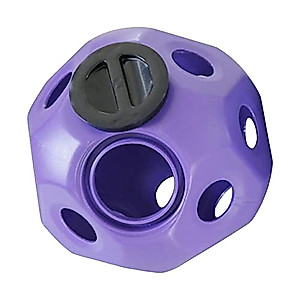 AMLESO Horse Treat Ball Hay Feeder Toy Ball Feeding Toy for Horse Sheep, Horse Stable Stall Paddock Rest, Purple