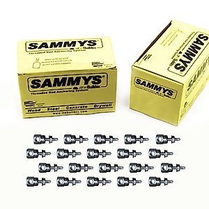 Everflow Sammys 8055957-50 SWDR 1 3/8 Inch Horizontal Threaded Rod Anchor Designed Structure, Steel with Zinc Plated, Corrosion Resistance, 1/4-20 x 1 Inch Screw Length-(Pack of 50), 50 Piece