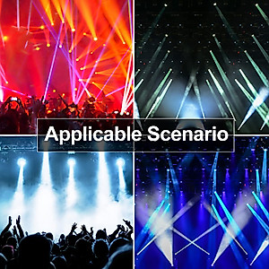 Moving Head dj Lights,RIUKOE Stage Light Halo Beam Light Led Moving Head 60w DMX Sound for Clubs Musical Shows Party Disco