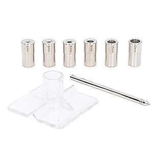 Drill Bushing Set, 8 Pcs Self Centering Dowel Jig Kit 6 Size Inner Diameter Alloy Steel Drilling Guide Centering Puncher Locator Set, Tips