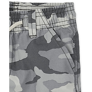 The Children's Place Baby and Toddler Boys Camo Pull On Cargo Shorts, FIN Gray, 18-24 Months
