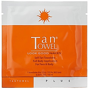 Tan Towel Full Body Plus Creme, 15 Count