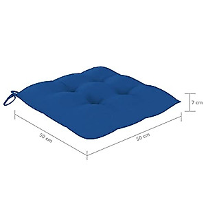 QZZCED Outdoor Dining Chair Dining Side Chair Conversation Furniture Set Patio Chairs with Cushions 6 pcs Solid Acacia Woodfor Lawn Backyard & Garden All-Weather Resistant