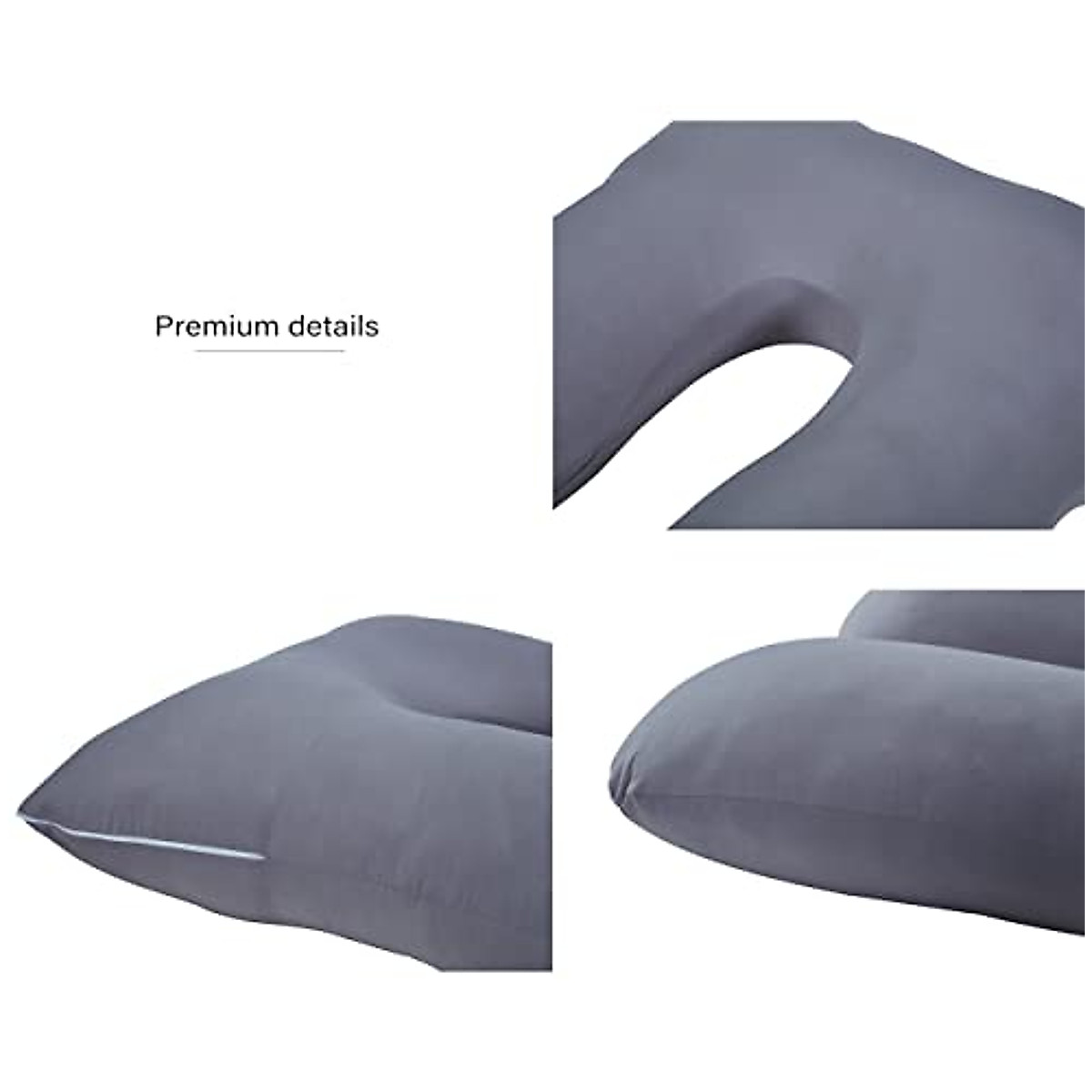 Bedbee Pregnancy Pillow for Sleeping, U Shaped Maternity Pillow with Microfiber Removable Cover, Support Back, Hips, Legs, Belly for Pregnant Women Sleeping
