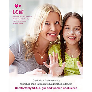 MIDDLUX V Necklace, Gold Initial Necklace, Personalized Gifts for Girls, Best Friends Necklace, Girls Initial Necklace, Name Necklace Personalized for Women, Sister Necklaces