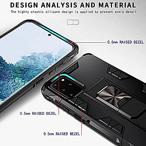 Military Grade Drop Samsung Galaxy S20 Plus Case Galaxy S20+ Case Shockproof with Kickstand Stand Built-in Magnetic Car Mount Armor Heavy Duty Protective Case for Galaxy S20 Plus Phone Case (Blue)