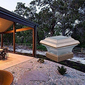 Solar Post Lamp Die-cast Light Solar LED Post Lamp Patio Lights Outdoor Waterproof Villa Garden European Courtyard Pillar Lamp Home Courtyard Pier Lights Pathway Illumination