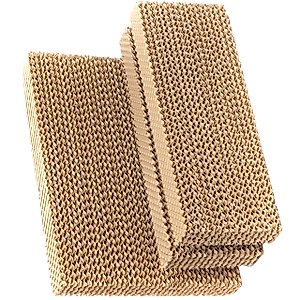 Hessaire Replacement Evaporative Cooler Pads - Swamp Cooler Replacement Pads Corrugated Build - Low Odor Xel50 Media Evaporative Cooling Pad for 1300 CFM Cooler Fan - 3 Panels, 21.75” x 10” & 18”