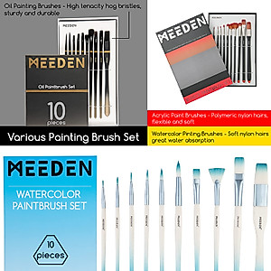 MEEDEN 149PCS Art Supplies with French Easel, All-in-one Painting Set for Artists