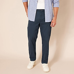 Amazon Essentials Men's Athletic-Fit Casual Stretch Chino Pant (Available in Big & Tall), Dark Navy, 40W x 32L