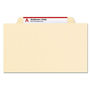 Smead Classification File Folder, 2 Dividers, 2" Expansion, 2/5-Cut Tab, Legal Size, Manila, 10 per Box (19000)