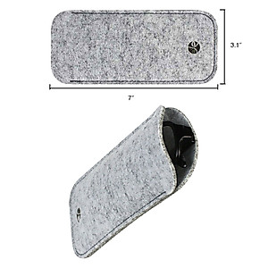 JAVOedge [5 PACK], Soft Felt Slip In Pouch Case for Sunglasses, Reading Glasses Multi Colors, MicroFiber Cloth