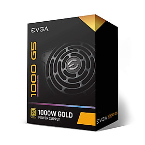 EVGA 1000 G5, 80 Plus Gold 1000W, Fully Modular, ECO Mode with Fdb Fan, 100% Japanese Capacitors, 10 Year Warranty, Compact 150mm Size, Power Supply 220-G5-1000-X1