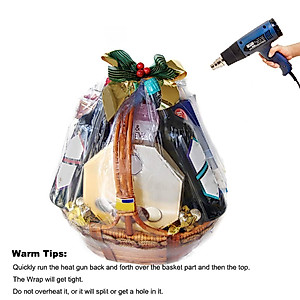 LazyMe Extra Large Jumbo Shrink Wrap Bags Cellophane Bags for Gift Baskets - 37x45 Inch Christmas Basket Bags (10 pcs, XXL)