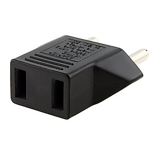 ANRANK U-E1020905AK US USA to EU Europe Travel AC Power Socket Plug Adapter Adaptor Converter (Black, 5-Pack)