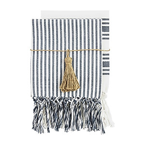 Mud Pie Striped Turkish Towel Set, Blue
