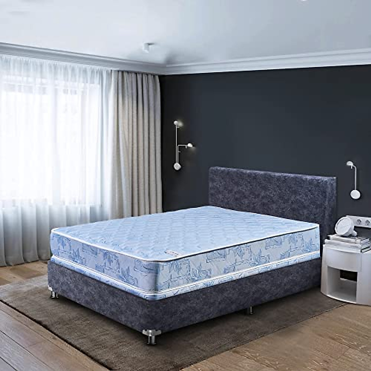 9-Inch Medium Firm Tight top Innerspring Fully Assembled Double Sided Mattress and Box Spring/Foundation, Good for The Back