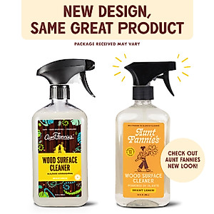 Aunt Fannie's All Purpose Wood Spray Cleaner, 16.9 Ounces, Lemon Scent (Pack of 1)