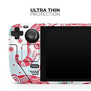 DesignSkinz - Compatible with Steam Deck - PC Skin Decal Protective Scratch Resistant Vinyl Wrap Gaming Cover - Sacred Red Elephant and Polkadots