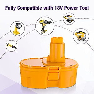 UTRBATT 2 Pack 4.6Ah DC9096 Replace for 18V Battery Compatible with Dewalt 18 Volt Battery XRP DC9096 DC9099 DC9098 DW9099 DW9098 Cordless Power Tools