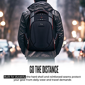 Solo New York Launch 17.3-Inch Laptop Backpack with Hardshell Front Pocket, Black