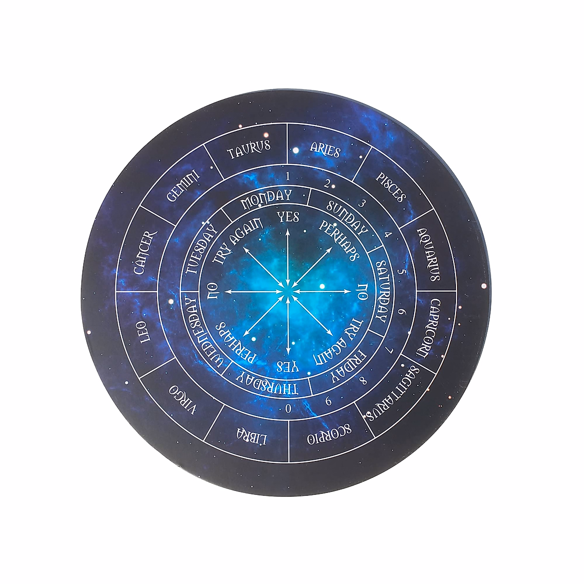 Round Astrology Pendulum Board - Perfect for Reiki, Dowsing, Divination Readings
