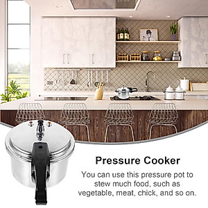 DOITOOL Aluminum Pressure Cooker 22cm/8.7inch Bottom Mini Pressure Cooker for Gas Stove Induction Cooker, Silver