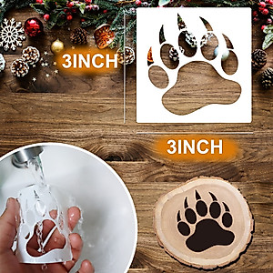 65 Pieces Animal Stencils for Painting, Small Reusable Deer Bear Stencil Template Tree Bee Bird Mountain DIY Craft Paint Stencils for Painting on Wood Wall Card Rock Decor (Wildlife)