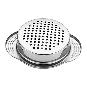Stainless Steel Food Can Strainer Sieve Metal Tuna Press Filter Canning Lid Colander Oil Drainer Kitchen Tools for Beans Vegetables
