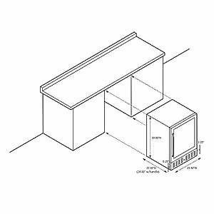 NewAir 24" Wine and Beverage Refrigerator Cooler, 20 Bottle and 70 Can Capacity, Built-in or Freestanding Dual Zone Fridge in Stainless Steel with Splitshelf