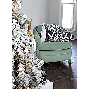 Decorae Healing Thoughts Blanket, Get Well Sherpa Fleece Throw, 5 x 4 Foot, Gray & White