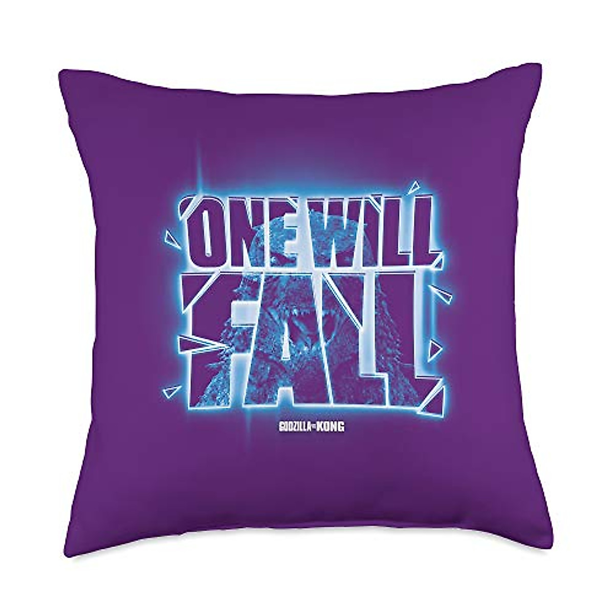 Monsterverse vs Kong-One Will Fall-Godzilla Throw Pillow, 18x18, Multicolor