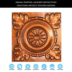 Decorative Ceiling Tiles inc Decorative Distressed Tin Ceiling Tiles for Cafe Club Salon Hotel Store Bar 2'x2' PL29 Archaic copper 10pcs
