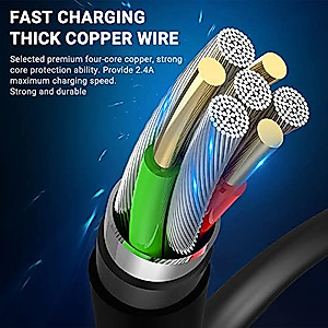Black iPhone Charger Cord, 3-Pack 3FT MFi Certified Fast Charging Cable Data Sync Lightning to USB-A Cable Compatible with iPhone14/13/12/ Mini/Pro/Max/ 11/ XS/XR/SE/ 8/7/ 6/ Plus/iPad/AirPods