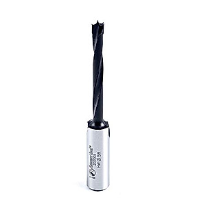Amana Tool - 202005 Carbide Tipped Brad Pt. Boring Bit R/H 5mm Dia x 77mm Long x 10mm Sh