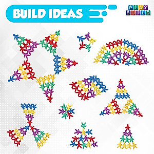 Play Build Building Toys, 50 Piece Connecting Toy Figures for Preschool & Kindergarten Classrooms, Kids STEM Learning Toy, for Boys & Girls Ages 3+