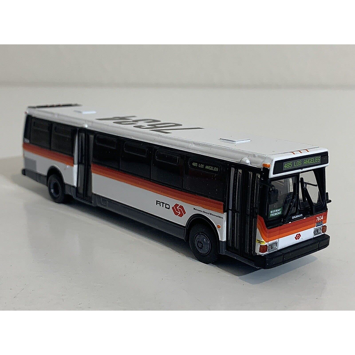 Grumman 870 Transit Bus-RTD-Los Angeles California Iconic Replicas 1/87 Scale New in The Box 5" Long