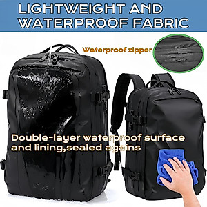 Vacpack Backpack,2025 New 60L Expandable Vacuum Compression Bag with Electric Vacuum Pump, Water Resistant and Anti Theft, Space Saver Bags for Travel Camping(With Air Pump)