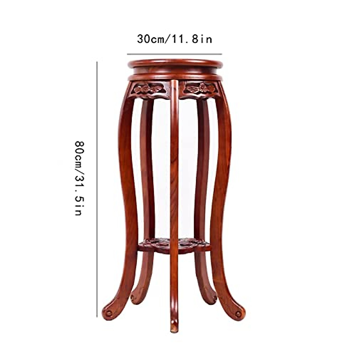 Bonsai Pedestal Wooden Flowerpot Display Stand Solid Wood Bonsai Potted Buddha Statue Odd Stone Base Display Stand Living Room Home Office Antique Flower Shelf Bonsai Base (Size : 1)