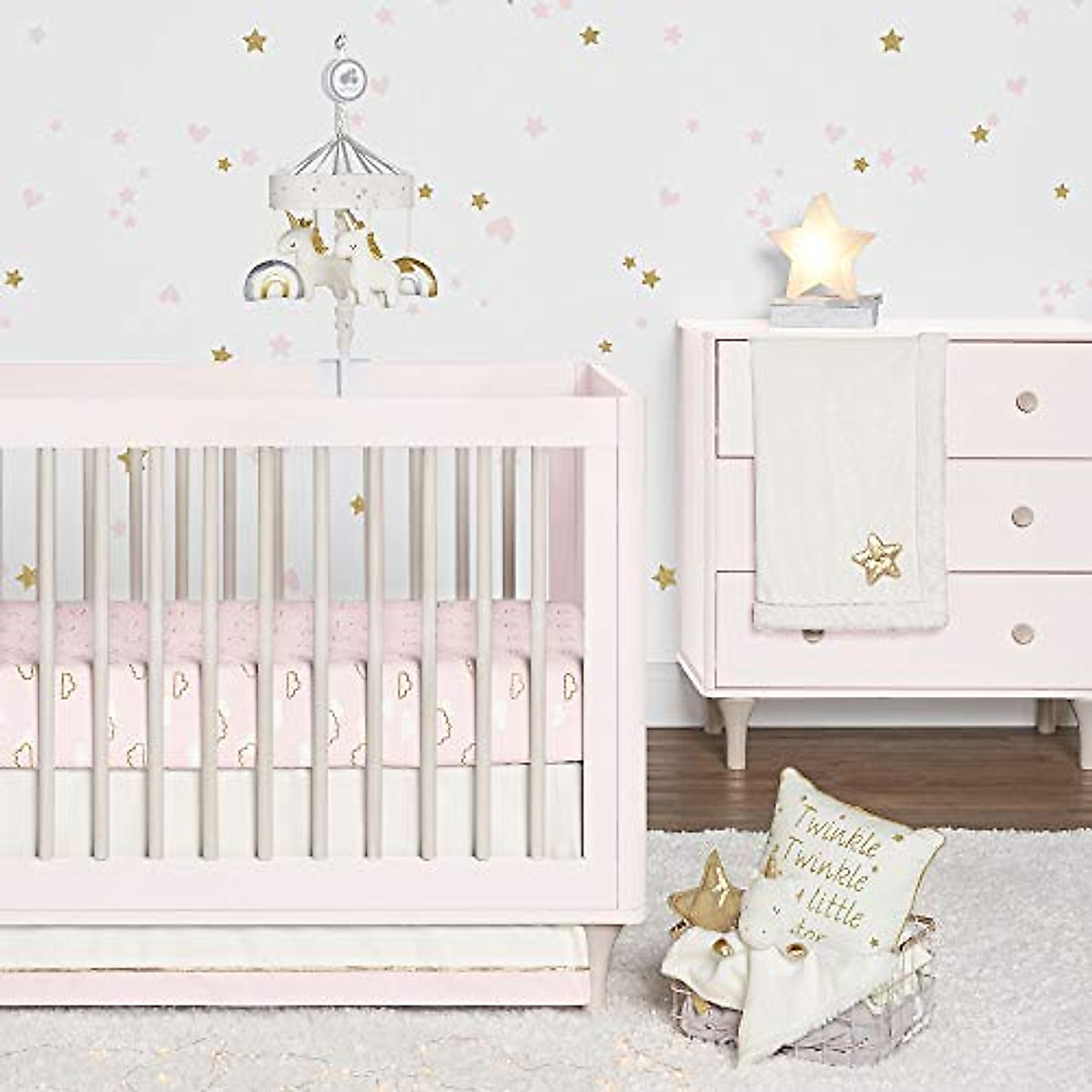 Just Born Boys and Girls Newborn Infant Baby Toddler Nursery Dream Super Soft Plush Receiving Swaddle Blanket, Pink, One Size