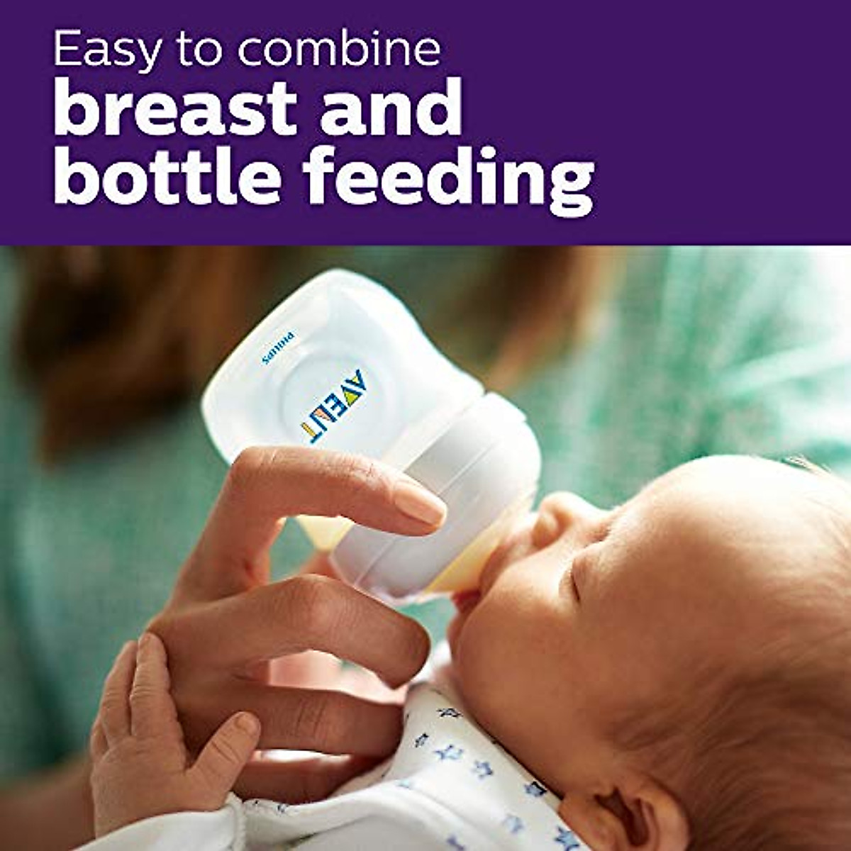 Philips AVENT Natural Baby Bottle, Clear, 4 Oz